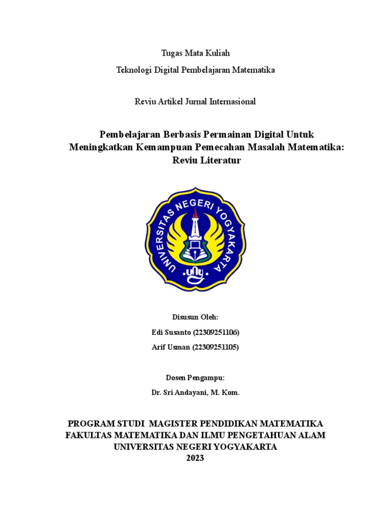 Tugas TDPM Mereviu Jurnal | PDF