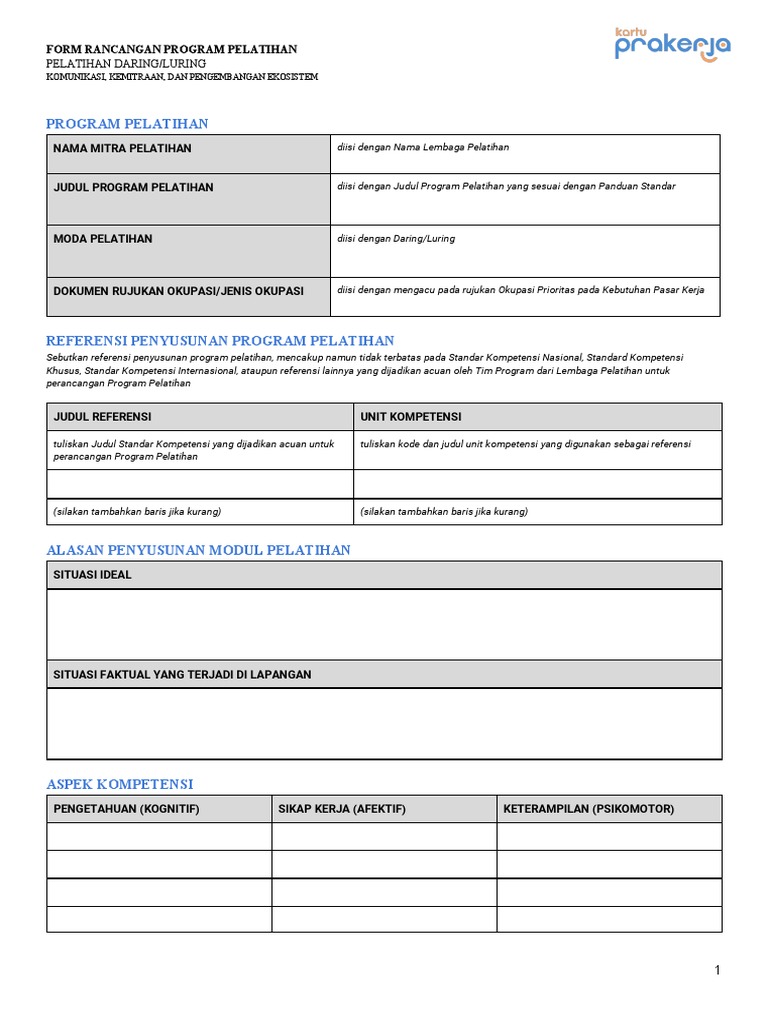SN 2023 - Daring - Luring - RPP (Rancangan Program Pelatihan) | PDF
