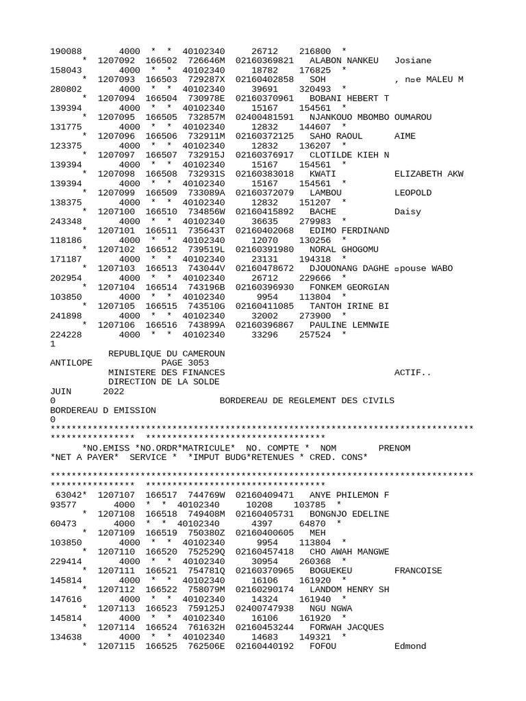 Avancements 5002 10002 | PDF