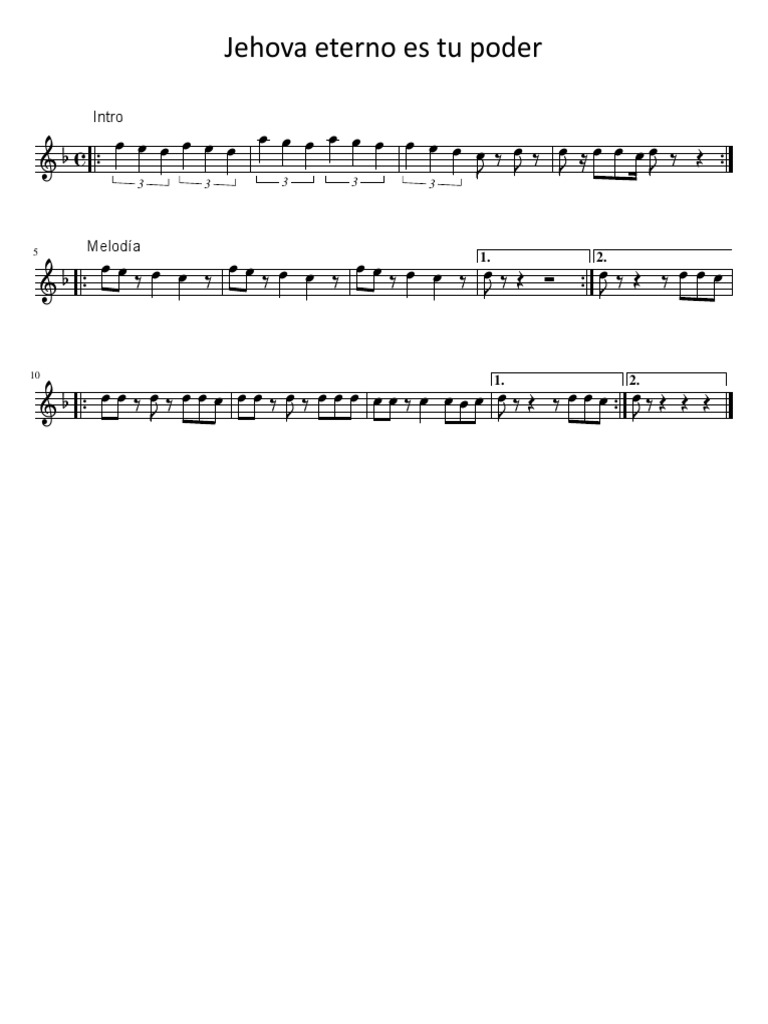 Cm-Jehova Eterno Es Tu Poder | PDF