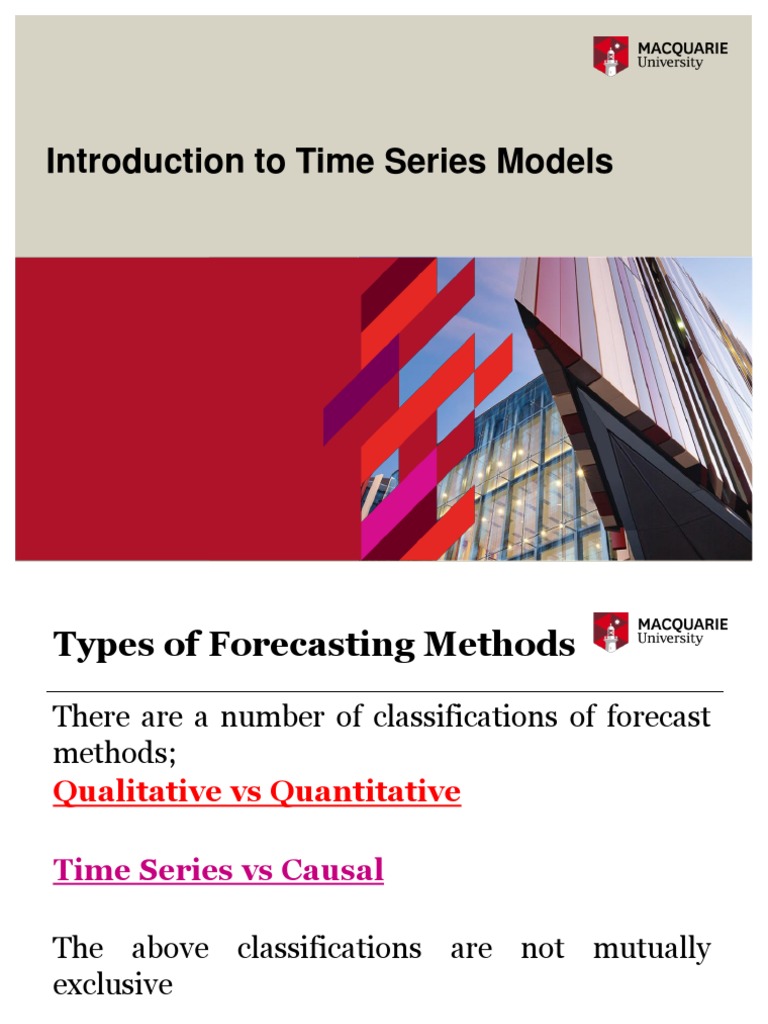 Introduction To Time Series Models Pdf Forecasting Time Series
