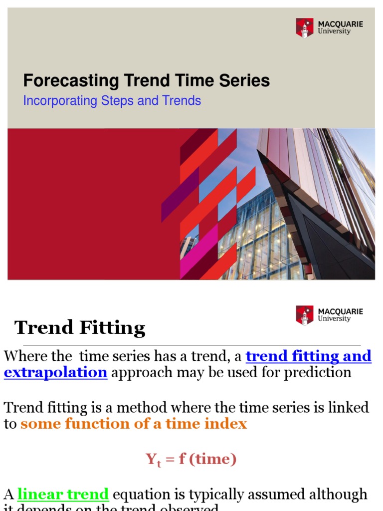 Forecasting Trend Time Series Pdf Time Series Linear Regression