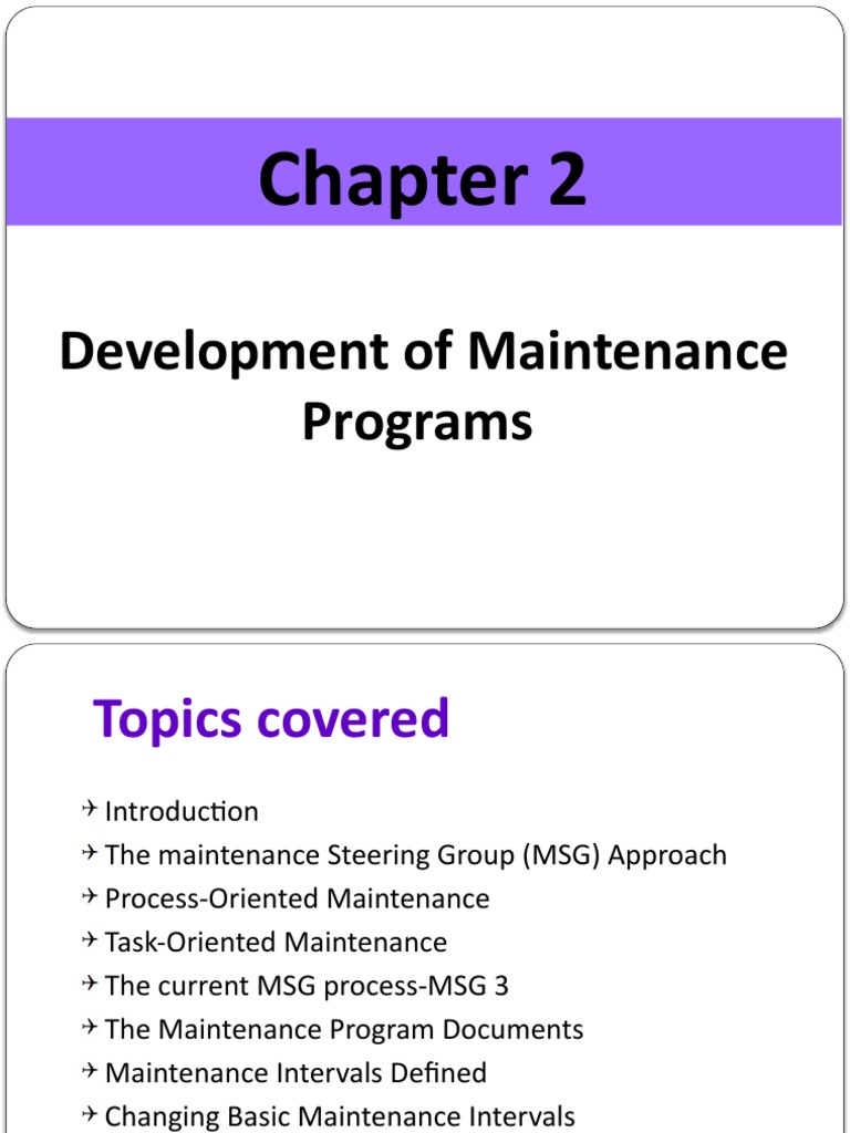 Aircraft Maintenance Program Development | PDF | Reliability Engineering | Engineering
