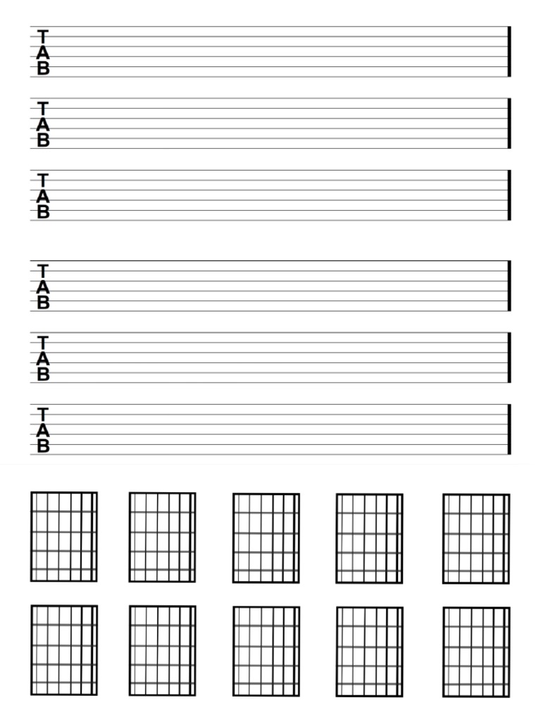 Guitar Tabs Templates | PDF