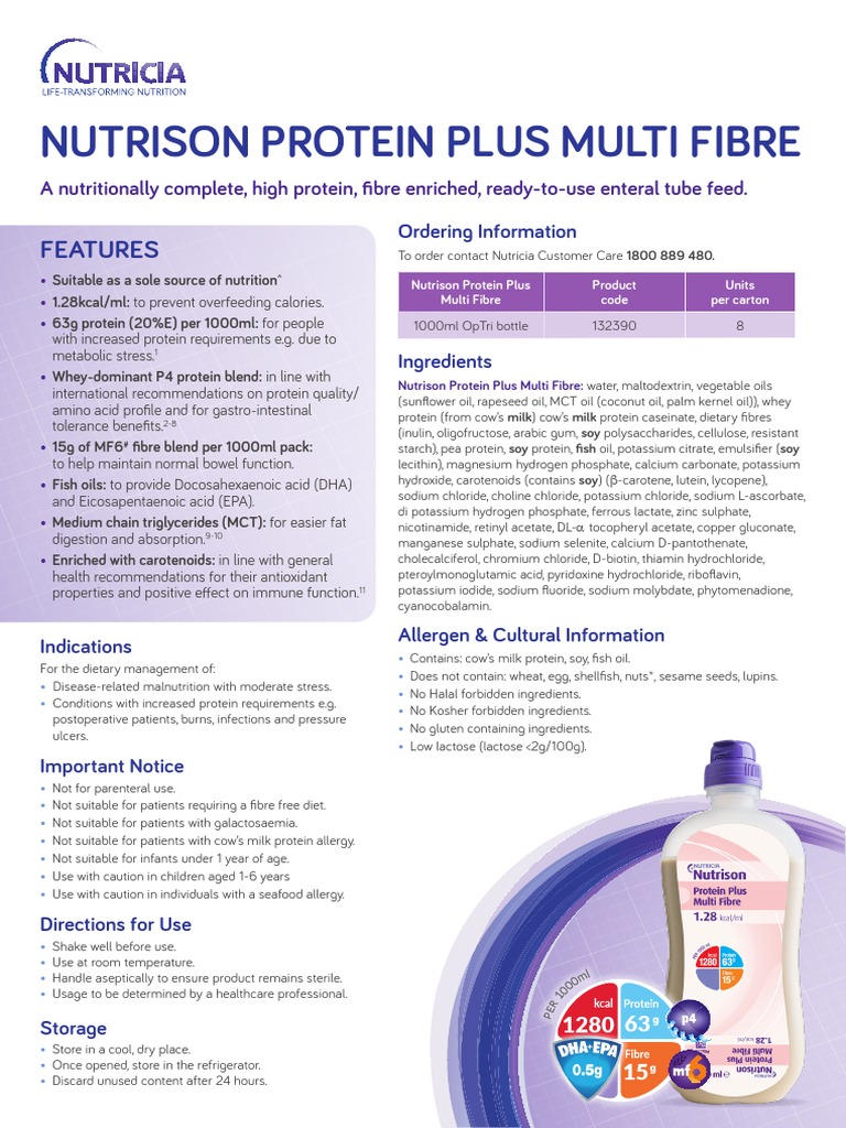 Nutrison Protein Plus MF Factsheet AUS April 2022 | Download Free PDF ...