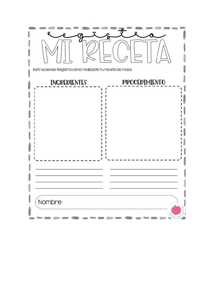 RECETA ESCRITURA | PDF