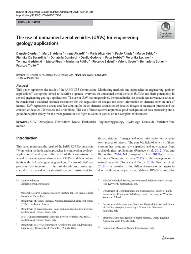 The Use of Unmanned Aerial Vehicles (UAVs) For Engineering | PDF | Unmanned Aerial Vehicle ...