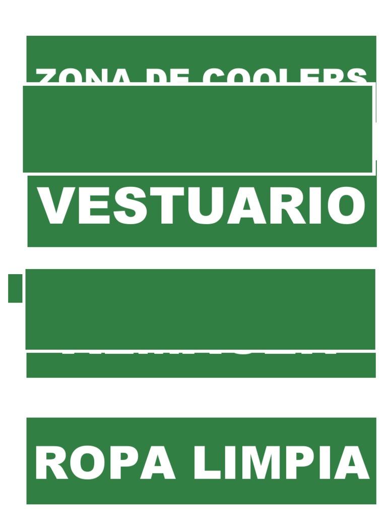 Rotulos Zona de Vestuario, Almacen, Ropa Limpia, Ropa Sucia | PDF