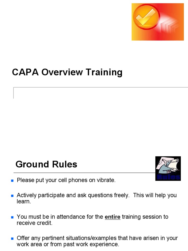 CAPA Training Overview Guide | PDF | Business