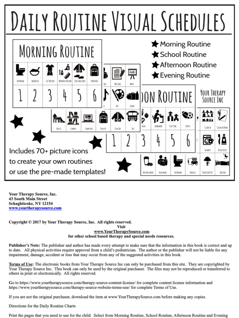Daily Routine Visual Schedules | Download Free PDF | Hygiene | Bathroom