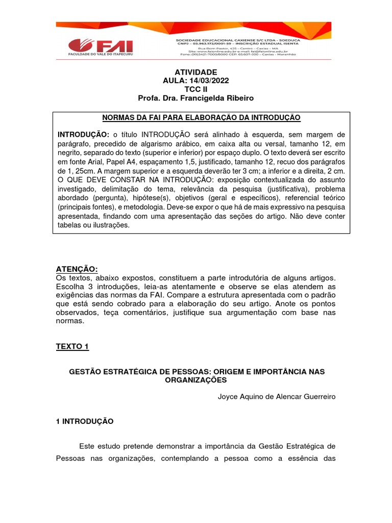 Atividade - TCC Ii - 14-03-2022 | Download grátis PDF | Gestão de ... Atividade - TCC Ii - 14-03-2022 | Download grátis PDF | Gestão de ...