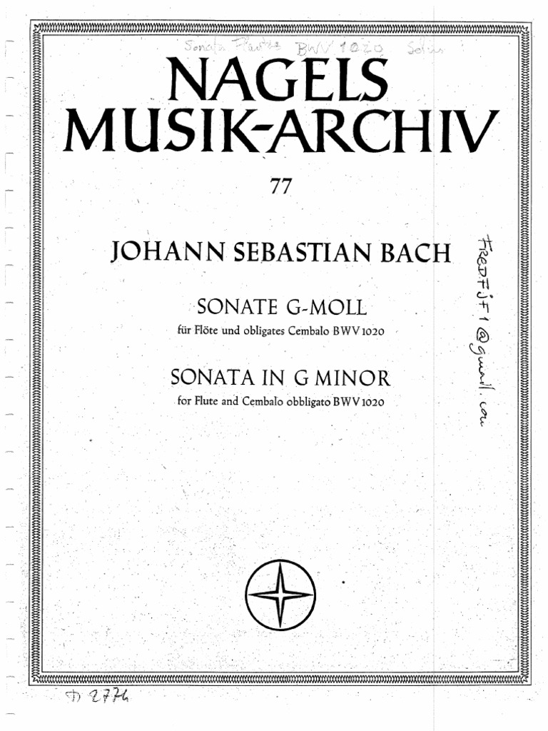 Bach J.S. - Sonata Sol Minor | PDF