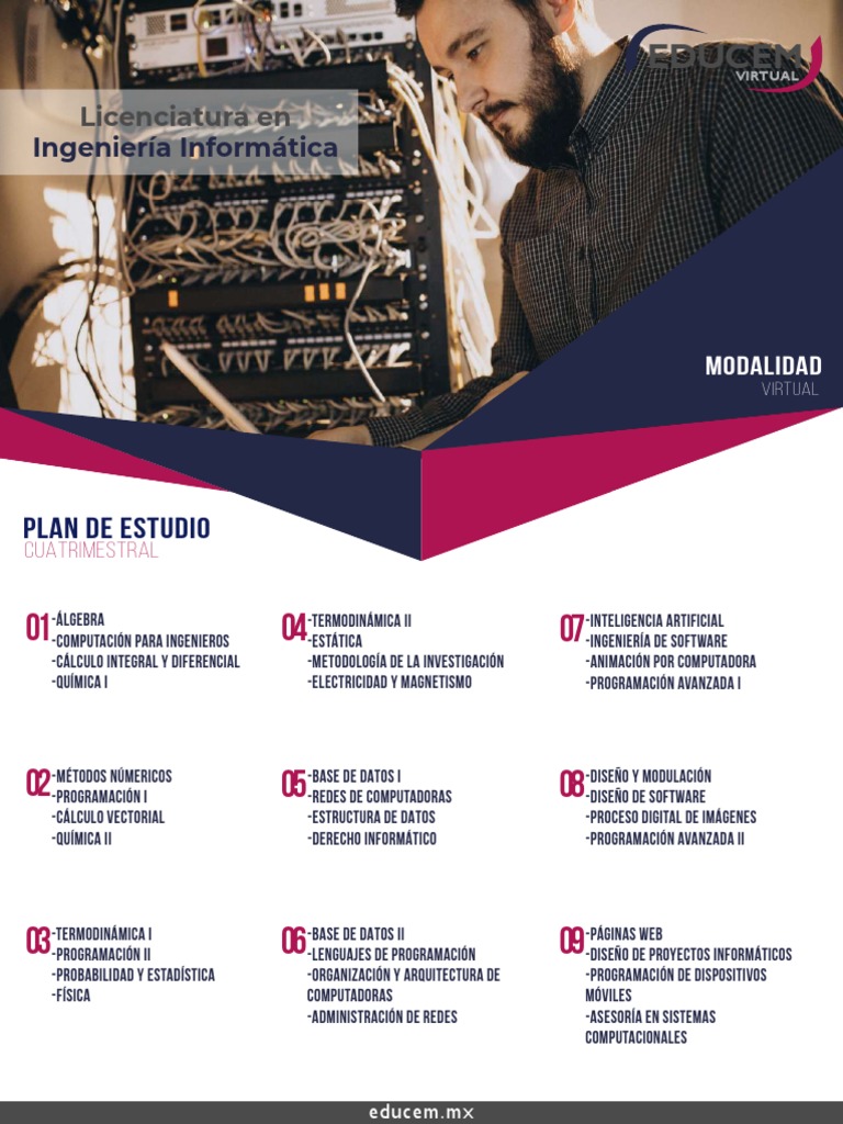 Licenciatura en Ingenieria en Informatica Virtual Educem | Descargar gratis PDF | Ciencias de la ...