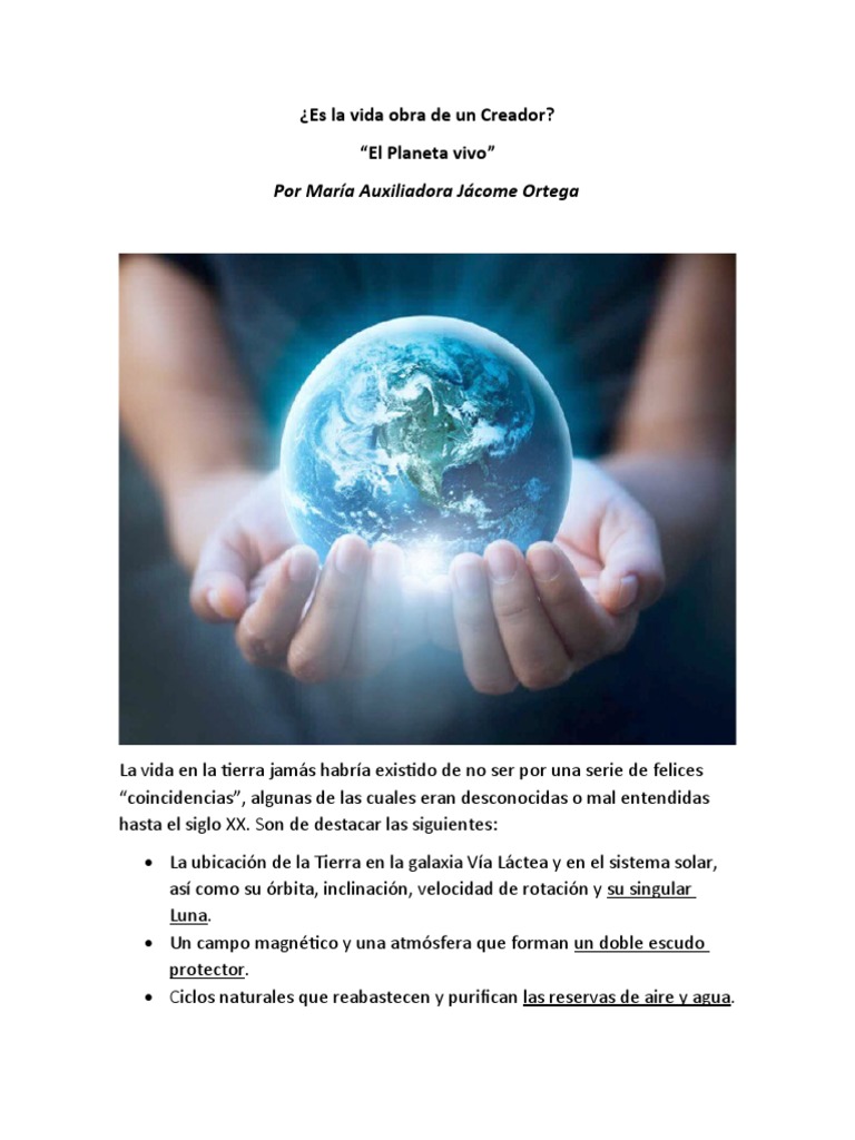El Planeta Vivo | PDF | Tierra | Atmósfera