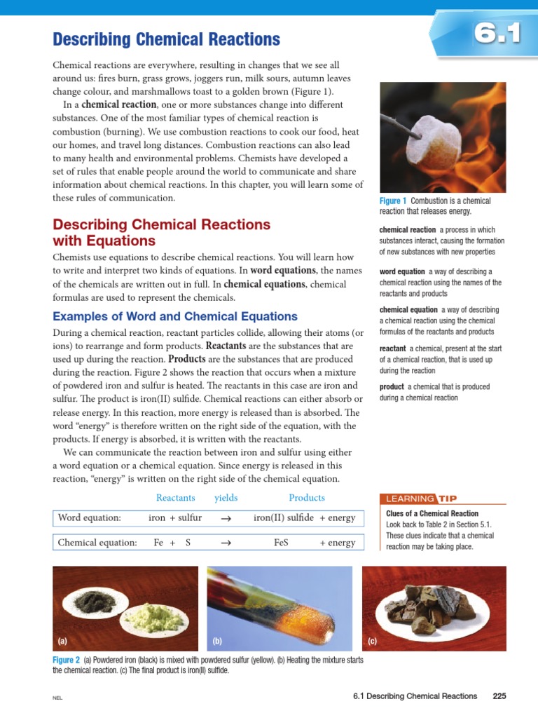 6.1 Textbook | PDF | Chemistry | Chemical Reactions