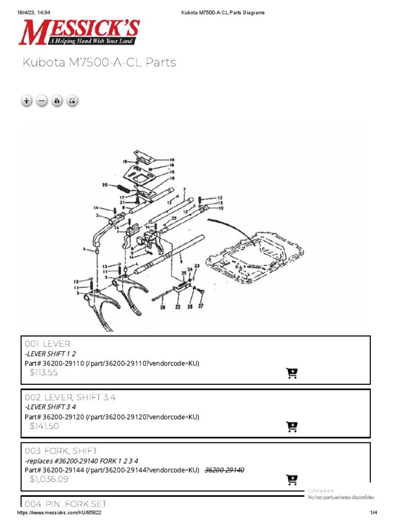 Kubota M7500-A-CL Parts Diagrams 12 | PDF | Manufactured Goods | Equipment