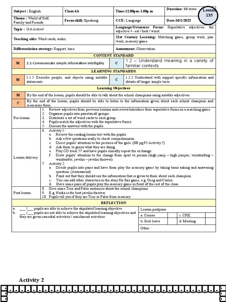 Lesson 135 | Download Free PDF | Reading Comprehension | Human Communication