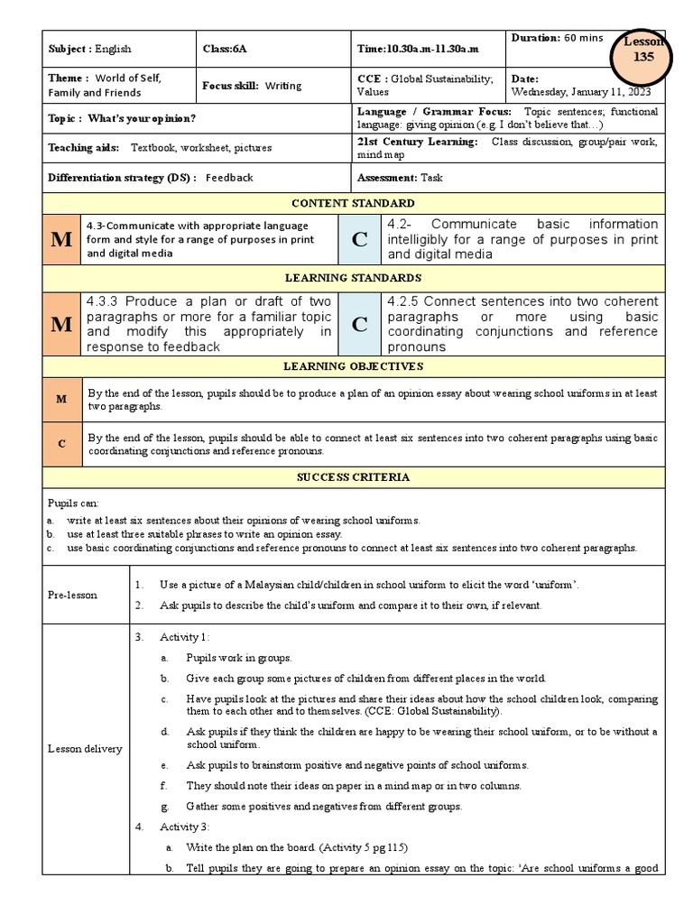Lesson 135 Non ts25 | PDF | Essays | Cognitive Science
