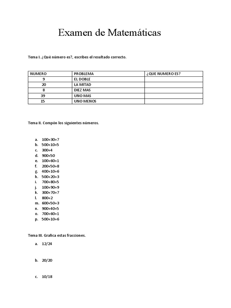 Borron de Examen de Matematicas de 4to | PDF | Métodos y materiales de enseñanza