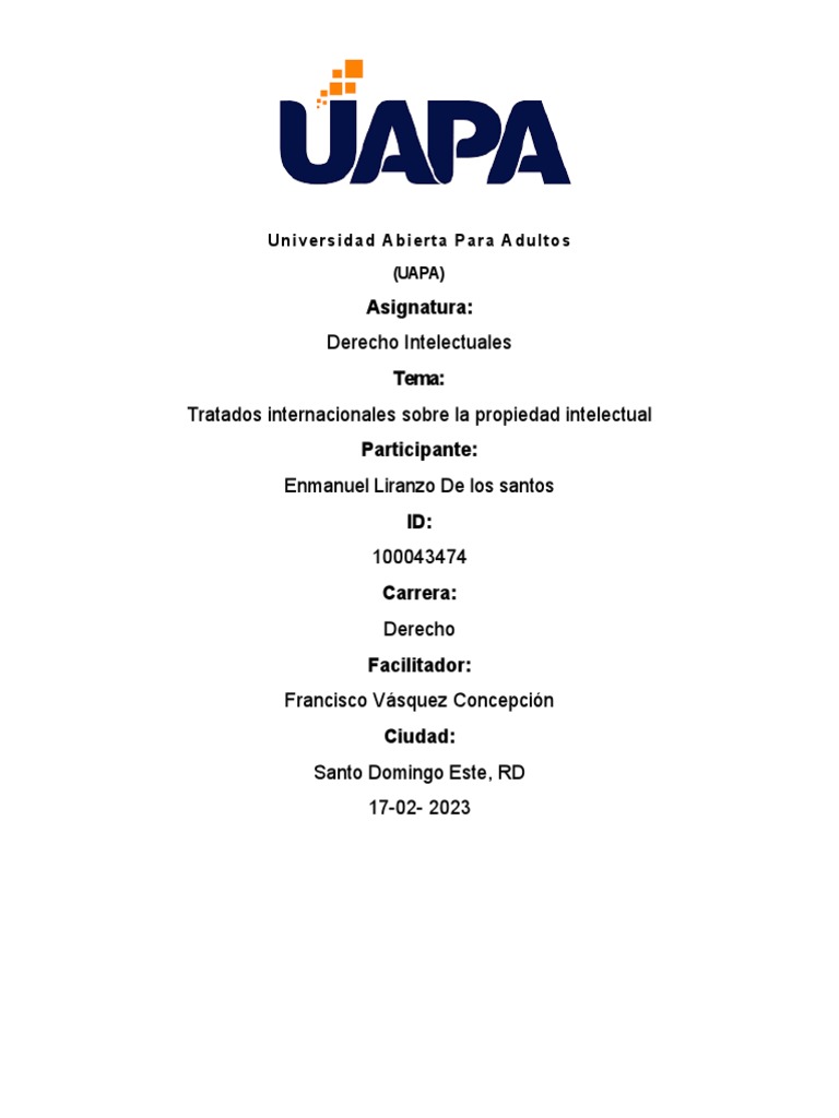 Tarea 2 Derechos Intelectuales | PDF | Patentar | Tratado Tarea 2 Derechos Intelectuales | PDF | Patentar | Tratado
