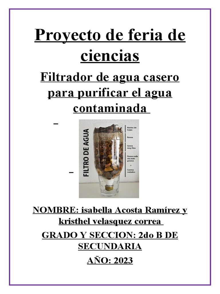 Proyecto | PDF | Agua | Agua potable