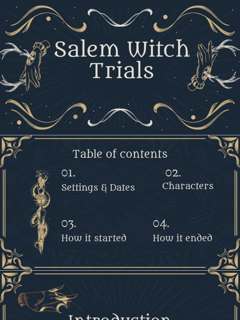 SALEM WITCH TRIALS Presentation | PDF | Early Modern Witch Hunts ...