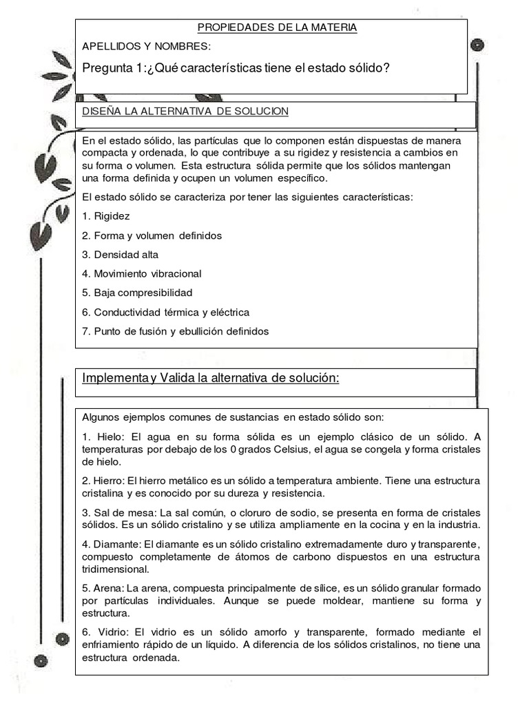 Estados de La Materia 2019 | PDF | Sólido | Líquidos