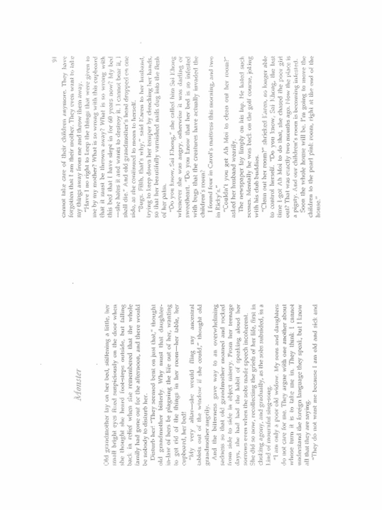 'Monster' by Catherine Lim | PDF