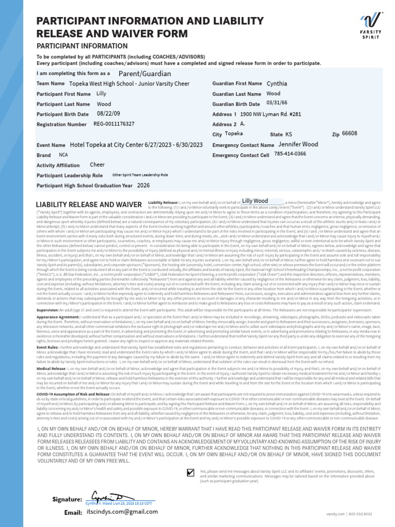 Digital Waiver 2023 - Encrypted | PDF | Indemnity | Legal Liability
