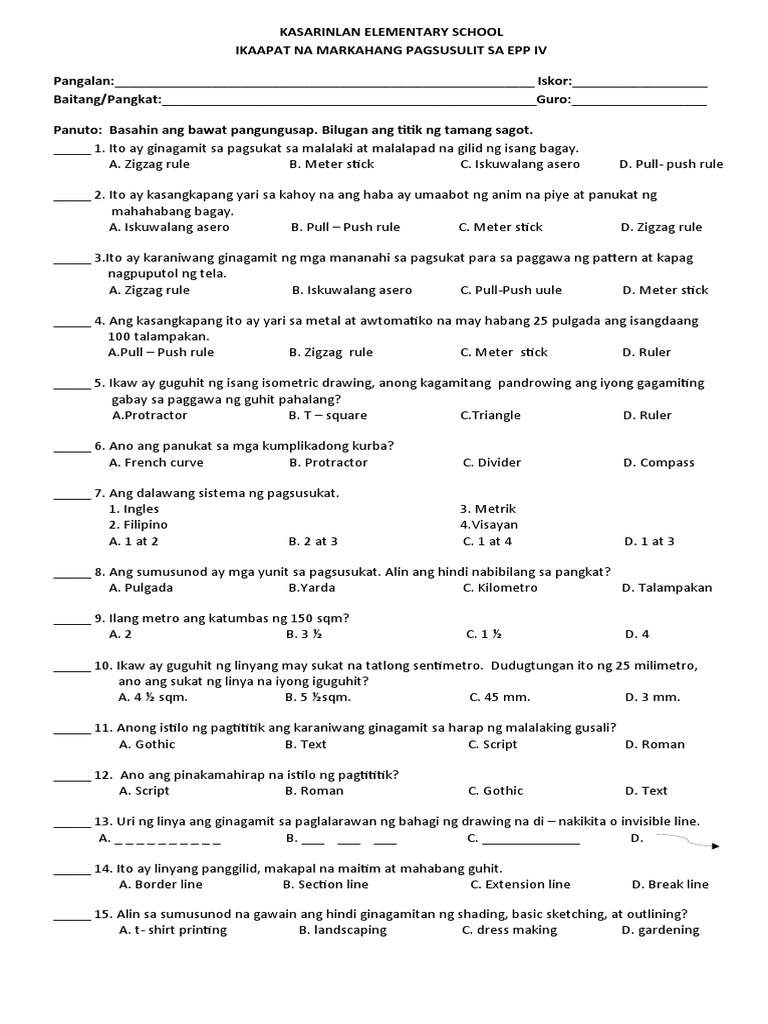PT - Epp 4 Q4 V1 1 | PDF
