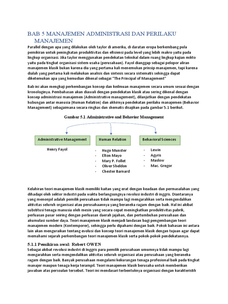 Manajemen Administrasi Dan Perilaku Manajemen | PDF