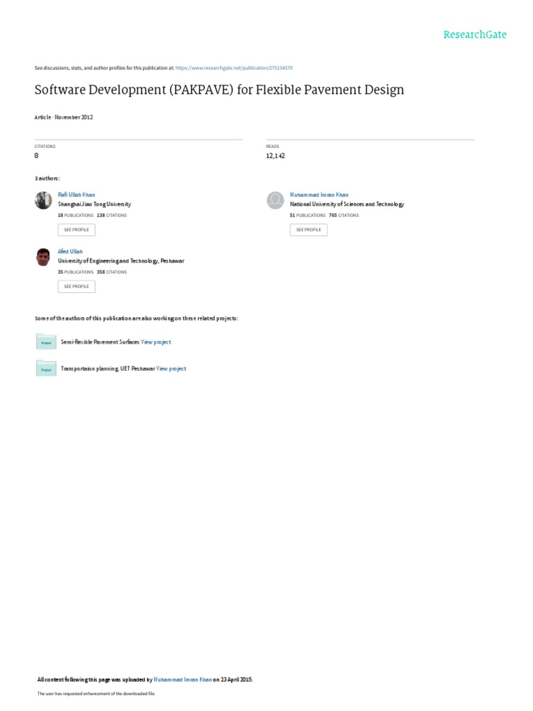 Software Development PAKPAVE Forflexible Pavement Design | PDF | Road ...
