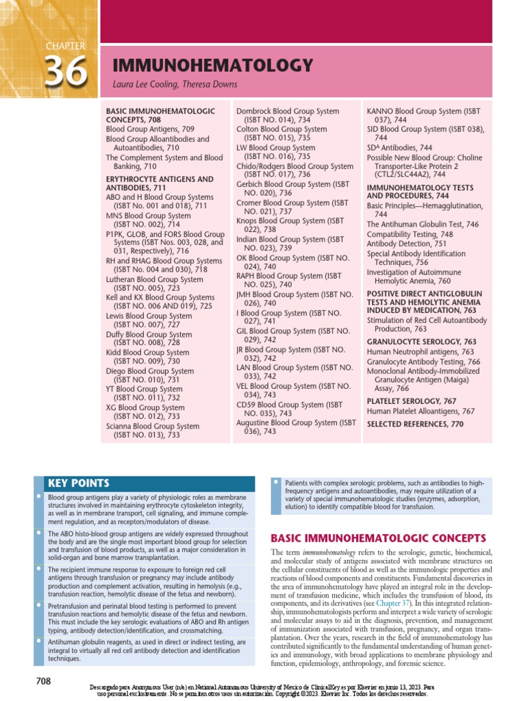 Immunohematology: Laura Lee Cooling, Theresa Downs | PDF ...