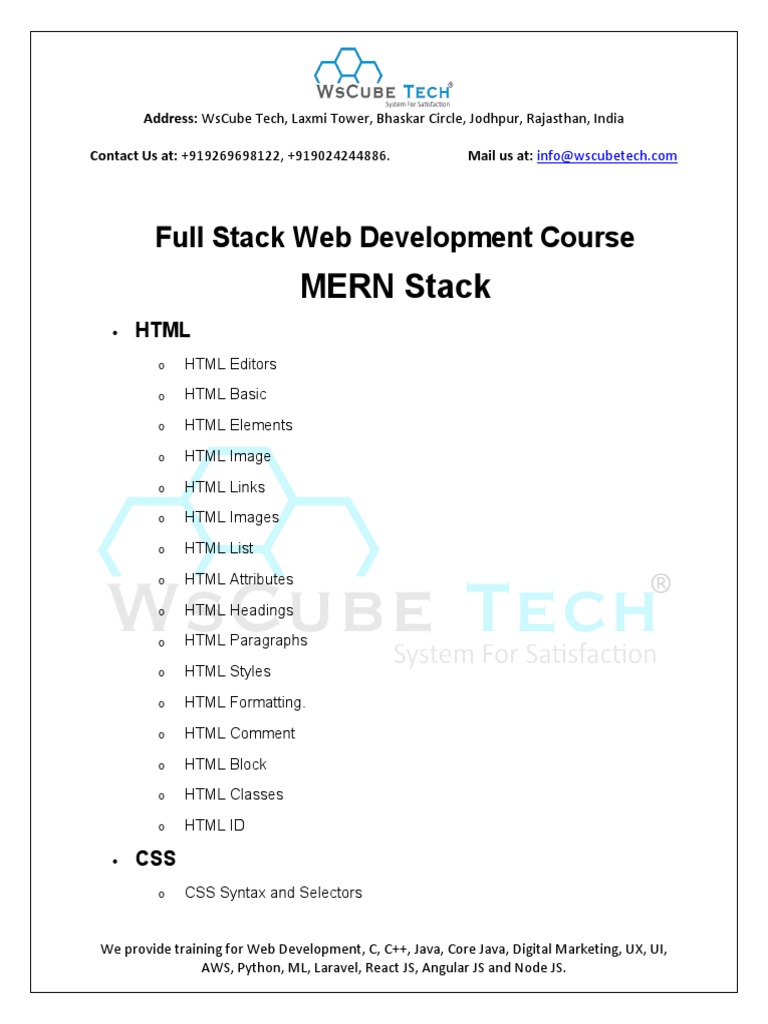 Complete MERN Stack | PDF | J Query | Html Element Complete MERN Stack | PDF | J Query | Html Element