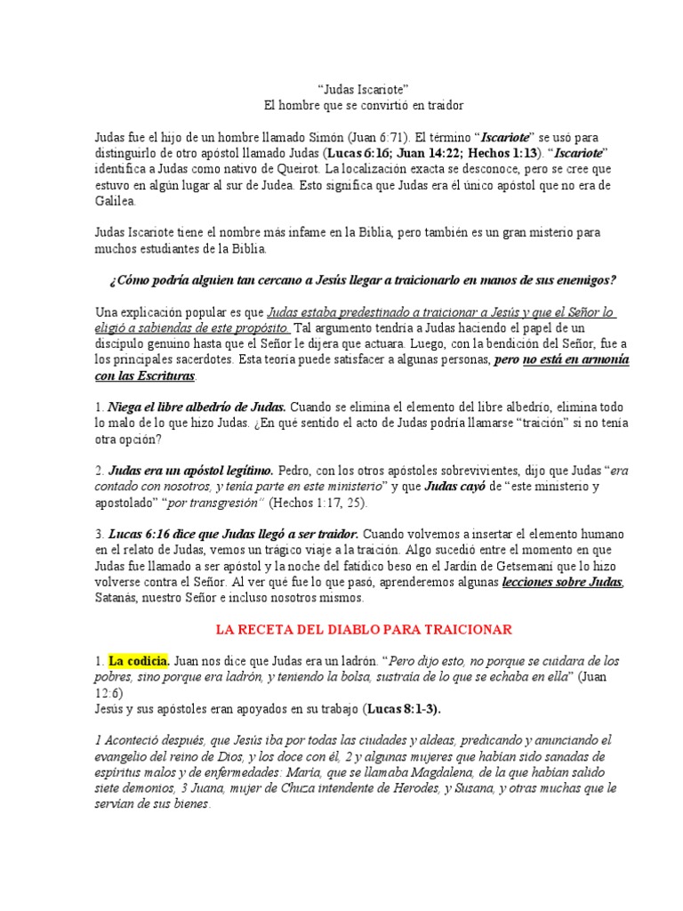 Judas Iscariote | PDF | Judas Iscariote | Juan el apóstol