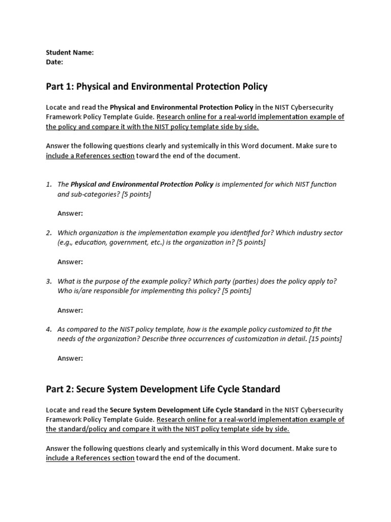 NIST Cybersecurity Policy Analysis Guide | PDF | Policy | Computer Security