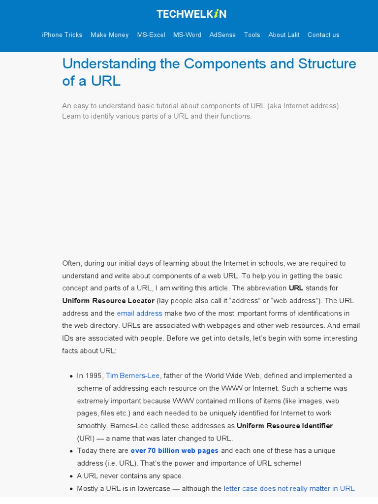 2D-URL Parts - Understand The Structure of Web Address-1-1 | PDF | World Wide Web | Internet & Web