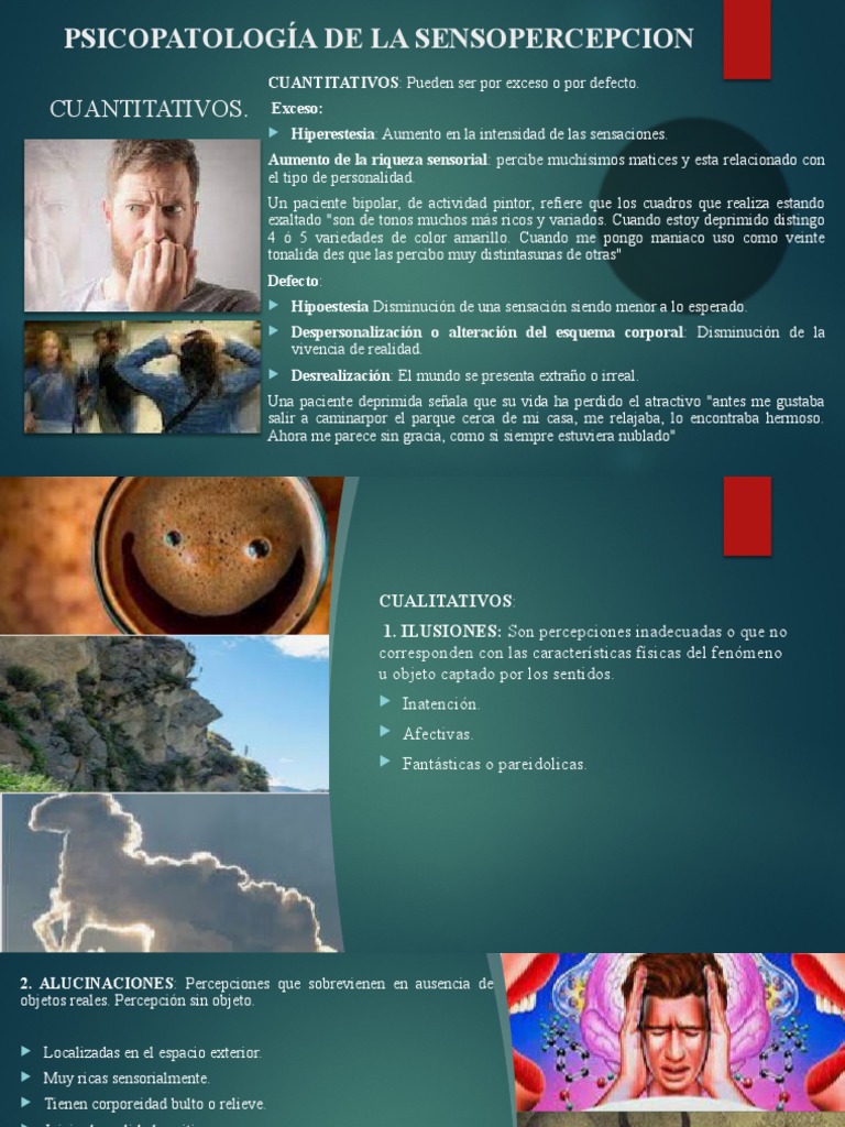 Clase 5 Psicopatología de La Sensopercepcion | PDF | Percepción | Psicología anormal