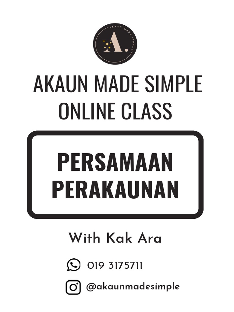 Modul Persamaan Perakaunan | PDF