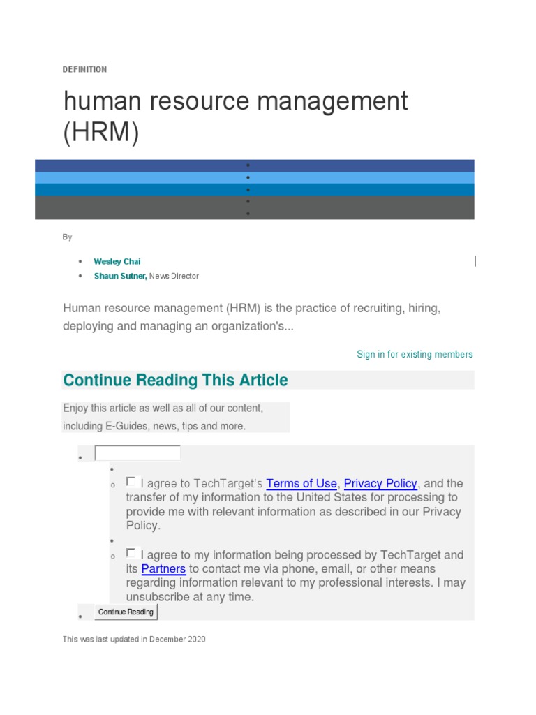 Human Resource Management | PDF