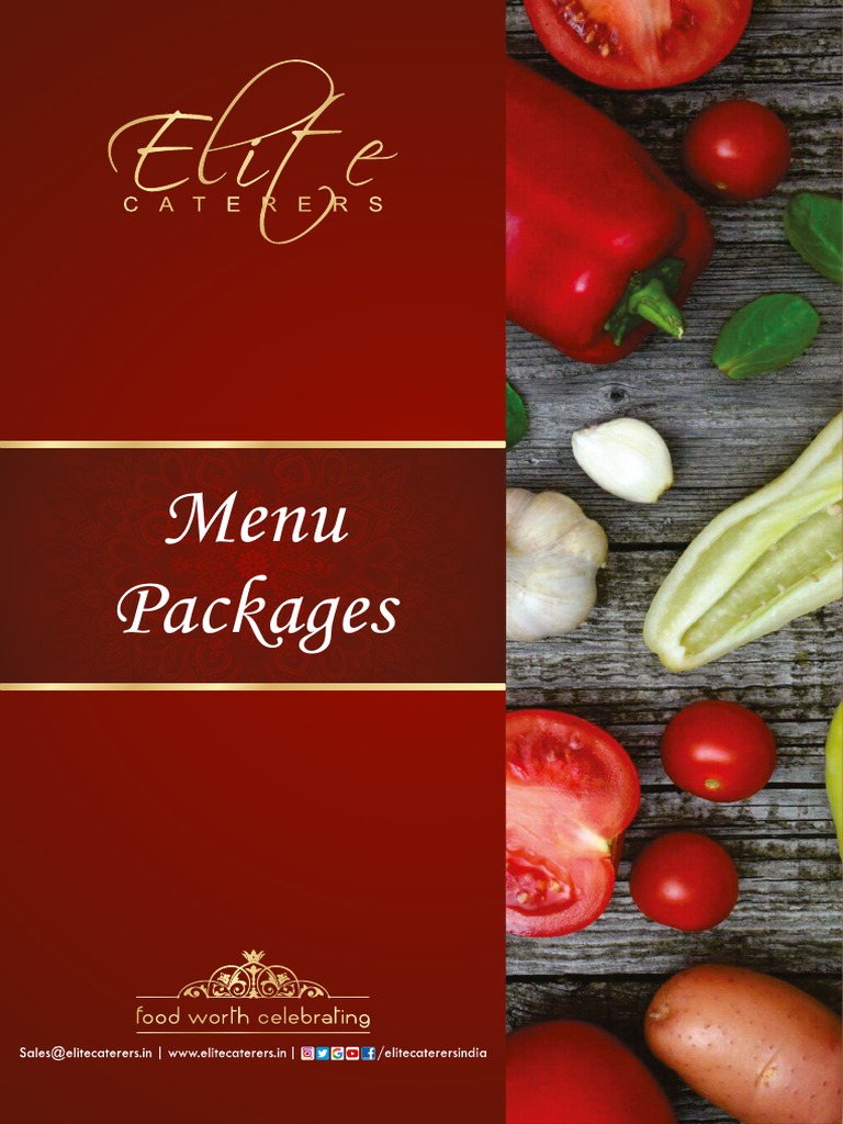 Elite Caterers Economy PKG Nonveg Pricelist 50pax | PDF | Tableware | Menu