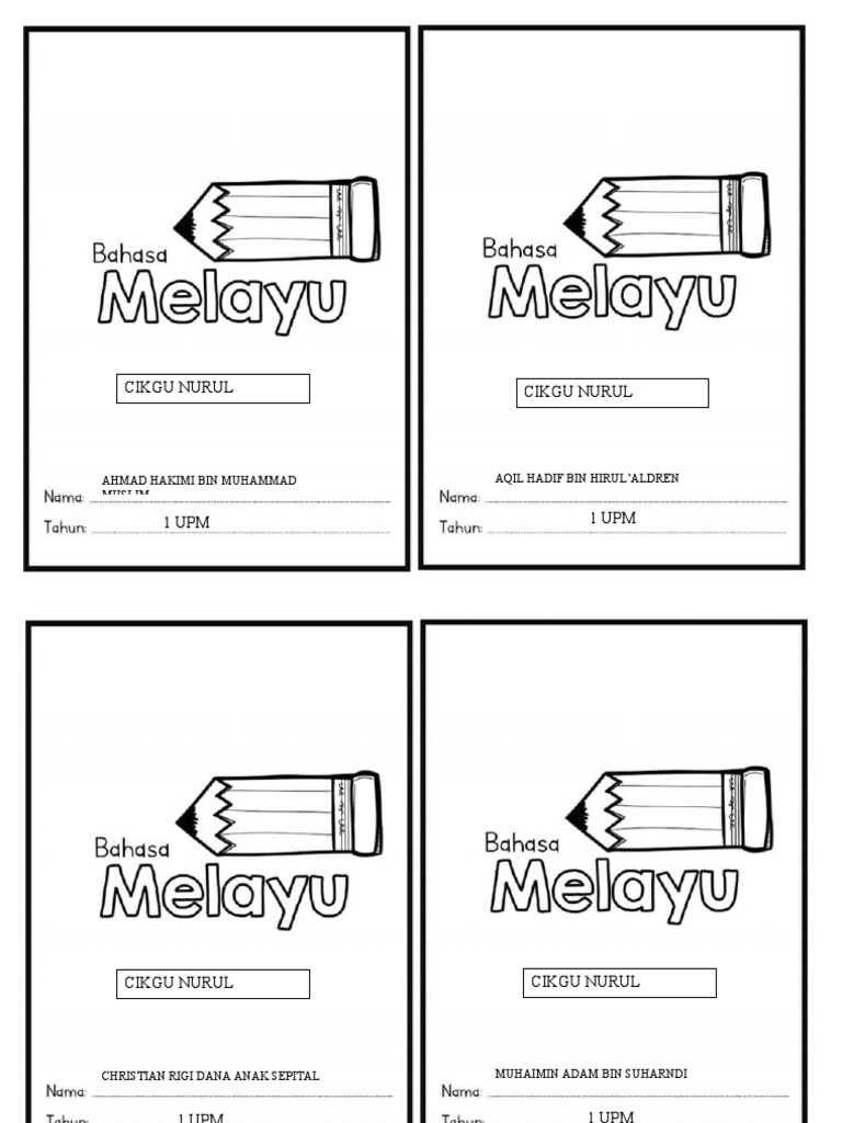MUKA DEPAN BUKU 1 Upm | PDF