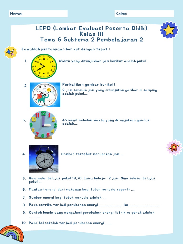LEPD TEMA 6 SUBTEMA 2 PEMBELAJARAN 2 (2) | PDF