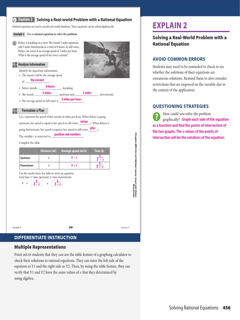 Algebra II_Unit 4_Teacher Edition | PDF | Equations | Speed
