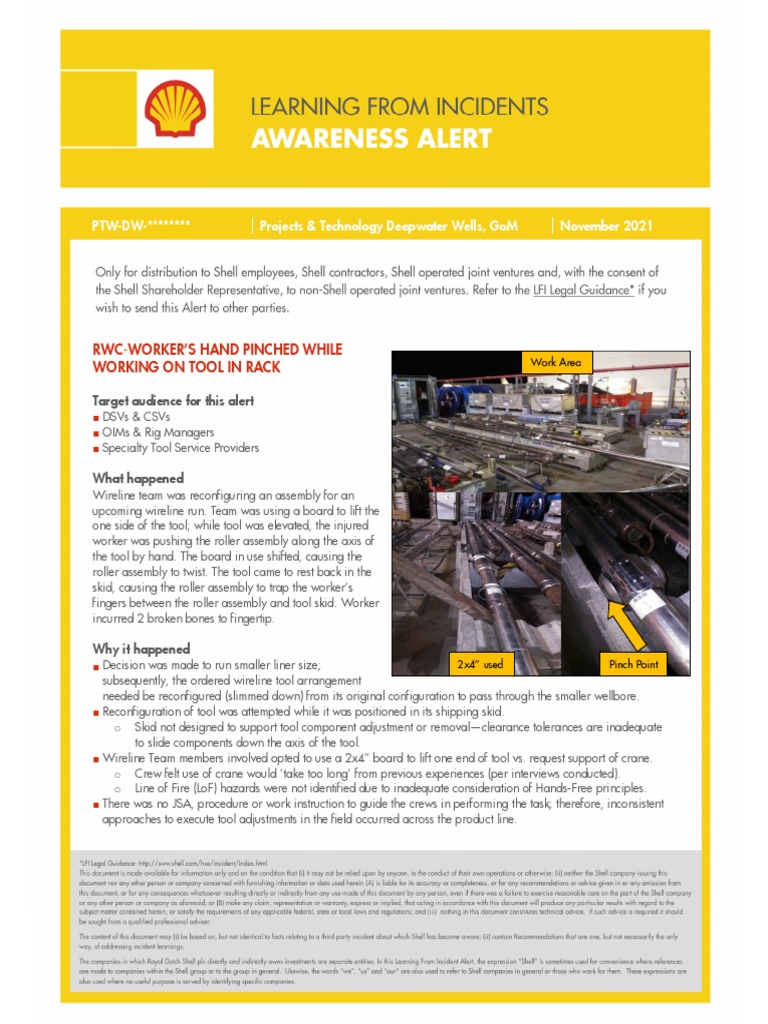 Workers Finger Pinched While Working On Tool in Rack | PDF | Risk ...