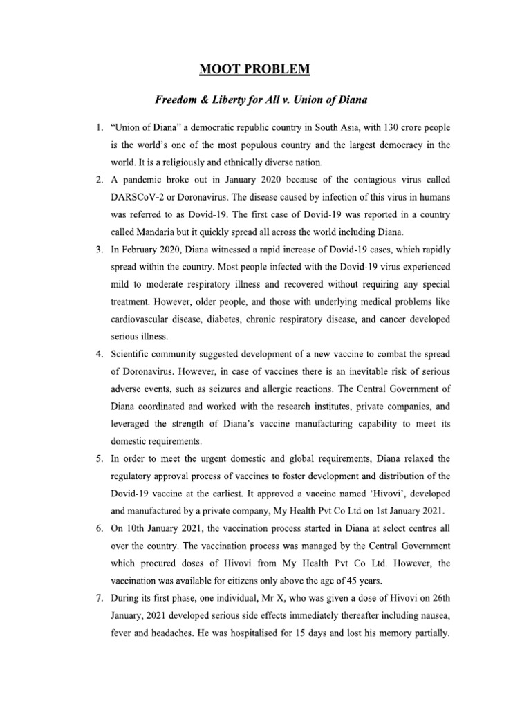 Moot Problem | PDF