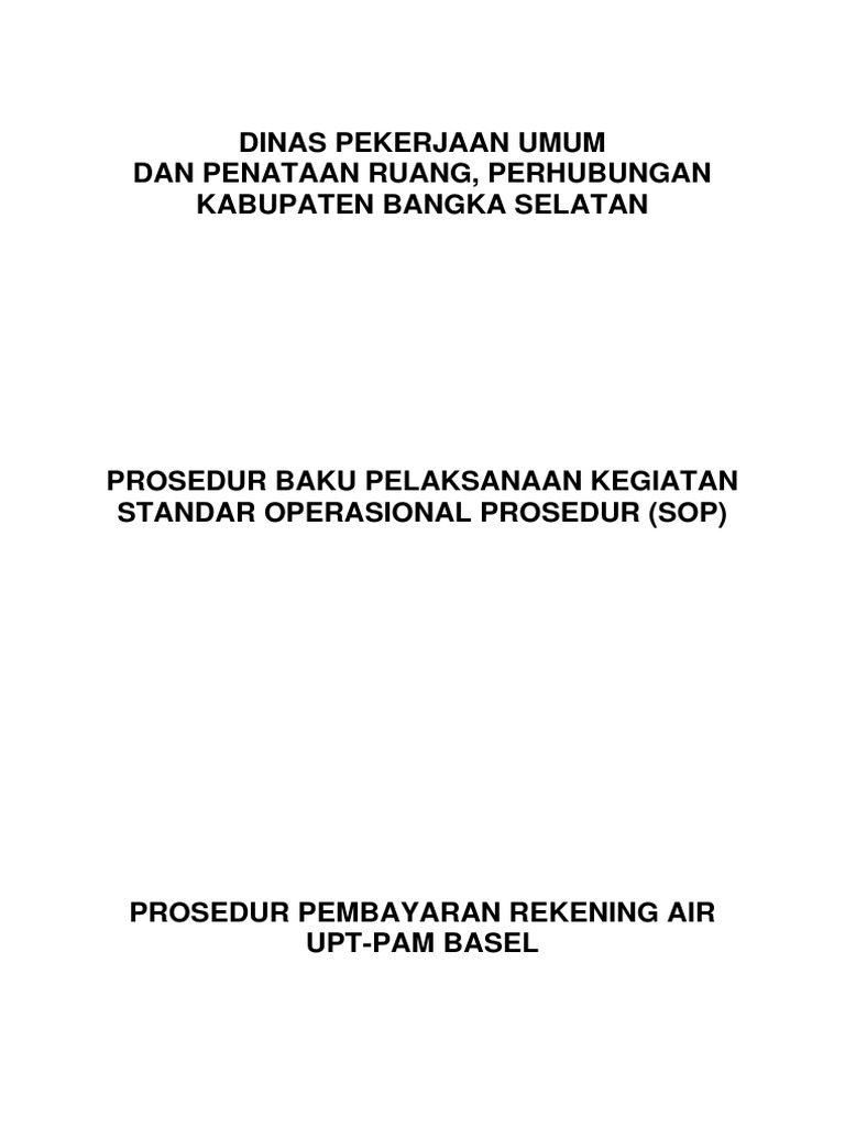 SOP pembayaran rekening air | PDF