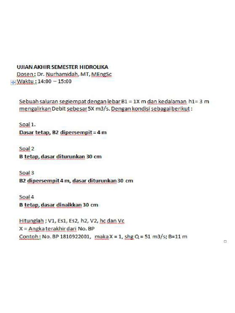 20 - 21 UAS Hidrolika TS C, D | PDF