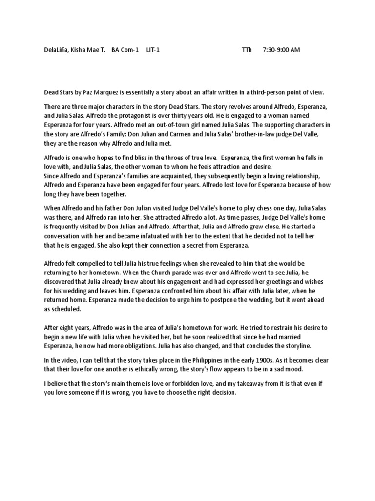 DelaLiña - Dead Stars Book Report | PDF | Poetry