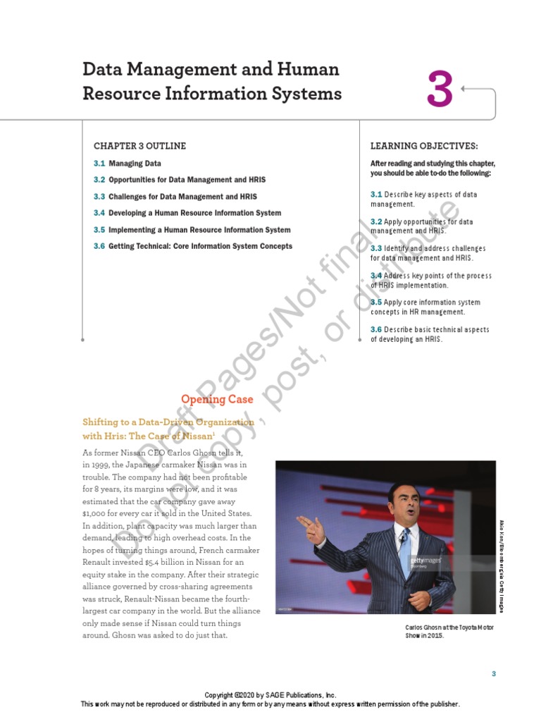 Bauer HRM Chapter 3 Data Management and HR Information Systems 0 | PDF | Human Resource ...